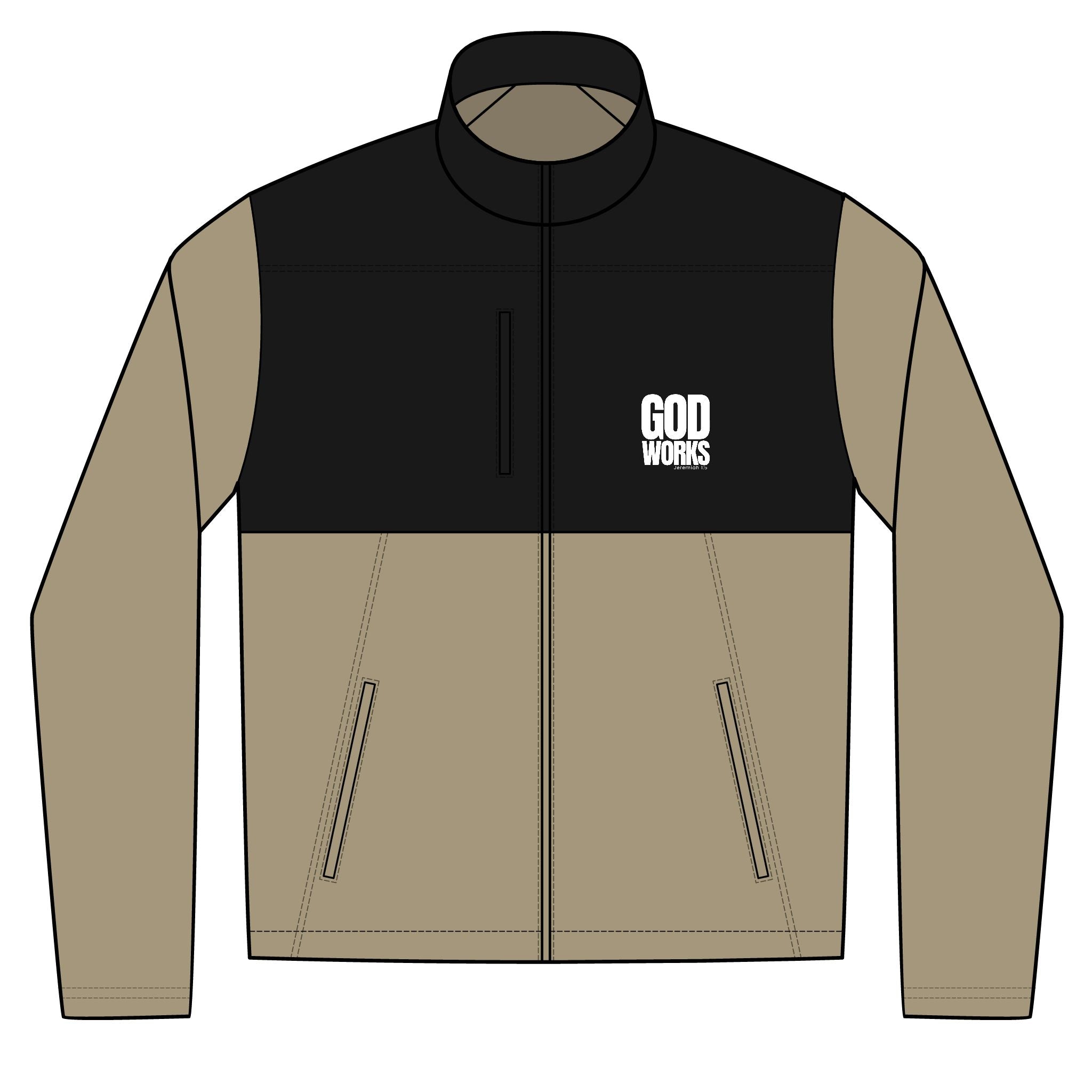 God Works Embroidered Colorblock Soft Shell Jacket – JIS Creative